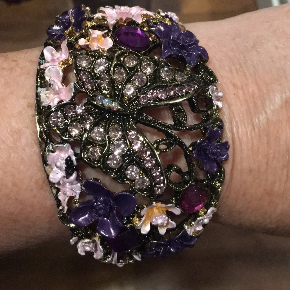 Princess Amanda Hinged Bangle - Gem